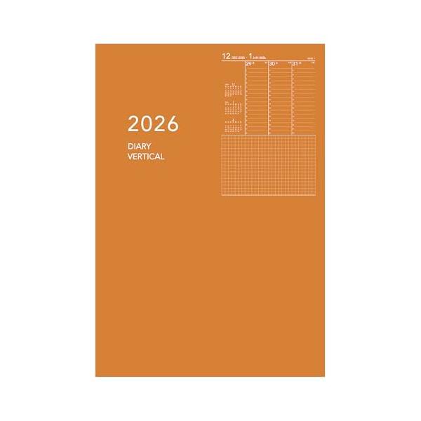オレンジ/B6/E8154・Size:B6・パッケージ個数:1・時間管理がしっかりできる。・【レイアウト】ウィークリー バーチカル 【カラー】オレンジ・【本体サイズ】180×121×6mm 【中身サイズ】B6対応サイズ 180×121mm ...