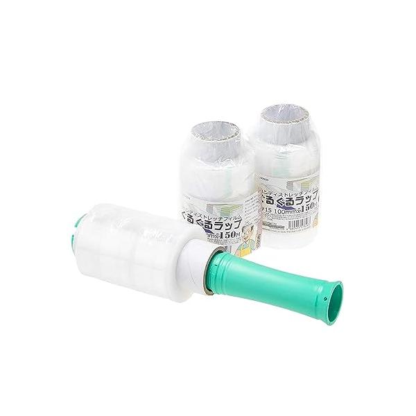 フィルム付き本体(×1)+交換フィルム(×2)透明/100mmx150m/00721155・Style:フィルム付き本体(×1)+交換フィルム(×2)・パッケージ個数:1・本体セット+交換フィルムｘ2巻のセット