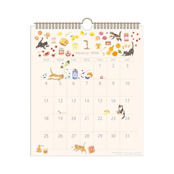 マルチカラー/-/1000136933・パッケージ個数:1・人気作家いわぶちさちこさんの、ふんわりとした優しい絵柄の定番カレンダーです。・サイズ：300×260ｍｍ・12枚つづり・リング仕様