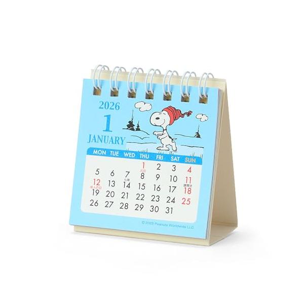 スヌーピー ミニ/約幅6.5×奥行3.5×高さ7.1cm/621838・Color:スヌーピー ミニ・本体サイズ：約幅6.5×奥行3.5×高さ7.1cm。主な材料・原料：紙・狭いスペースにもおけるプチサイズの卓上カレンダー。・(C) 202...