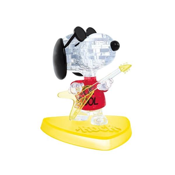 透明ピースを組み上げる立体ジグソーパズル・カッコいいギター姿のスヌーピー ジョー・クールが出来上がります。・トレードマークのサングラスとクールな自分に酔いしれるニヤリとした表情が特徴的です。・ピック型のステージを模した台座付き。・(C) 2...