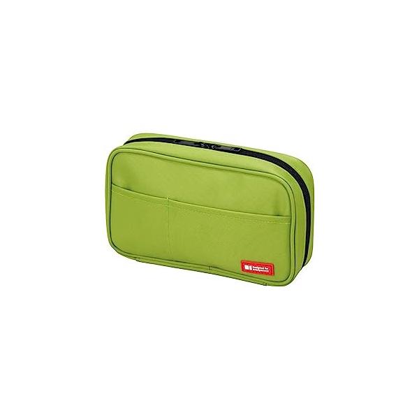 シングル黄緑/シングル/A7551-6・Color:黄緑Size:シングル・パッケージ個数:1・【収容量】12~14本程度(ペンの太さによって異なる)・【特徴】見開きブックタイプ・【内ポケット】小型メッシュポケット×3・大型メッシュポケット...