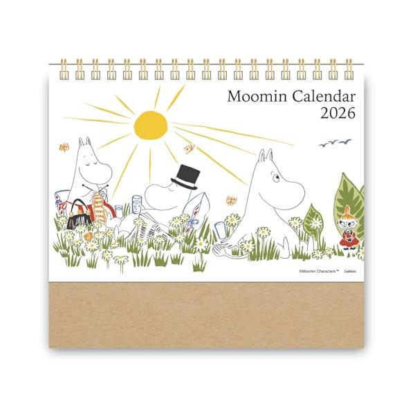 卓上ー/-/M09537・Style:卓上・パッケージ個数:1・両面使える大人の雰囲気のムーミン卓上カレンダー・表面：イラスト重視の華やかでカラフルなデザイン → お部屋やプライベート空間にぴったり・裏面：シンプルで予定を書き込みやすい実用...