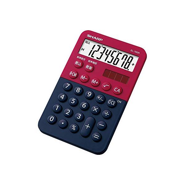 カラーデザイン電卓レッド/ミニミニナイスサイズタイプ/EL-760R-RX・Color:レッドSize:ミニミニナイスサイズタイプPatternName:単品・パッケージ個数:1・【電源】ボタン電池、太陽電池・【電源】ボタン電池、太陽電池・...