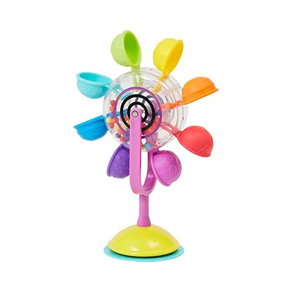 新/-/-・Color:新・クルクル回すと色がつながって虹のよう！ カップに水をかけるとクルクル回り虹のように見えるので赤ちゃんの興味をひきつけます。吸盤をお風呂の壁や、ふちに固定すると観覧車あそびや水車あそびが楽しめます。