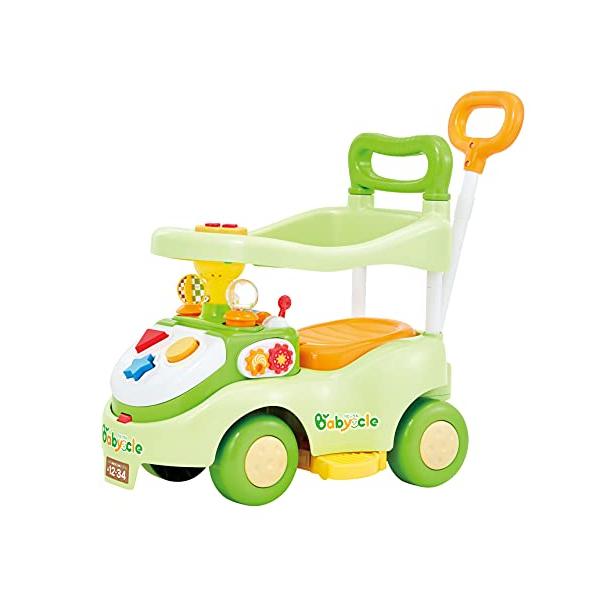 ノンキャラクター・通常版グリーン/69 x 36 x 79.2 cm/4971404319462・3 STEPで成長に合わせて長く使える乗用玩具です。・STEP1：保護者が手押し棒で押す乗るだけの乗用として　STEP2：手押し車として　ST...