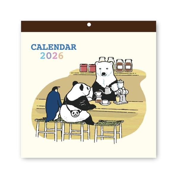 壁掛けー/-/AM14006・Style:壁掛け・パッケージ個数:1・ゆるかわ癒やしワールド全開！しろくまカフェの壁掛けカレンダー・大きな書き込みスペースで使いやすい・シンプルで見やすいレイアウト・【期間】2026年1月〜2026年12月 ...