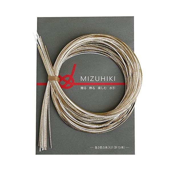 水引光/90cm/PHC-100-19・Color:光・パッケージ個数:1・■セット内容：水引３種類(90cm)×5本…計15本・リーフレット・■素材：和紙・■日本製