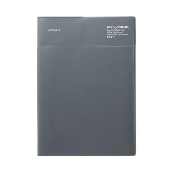 グレー/A5/LALS87-260GY・Size:A5Color:グレー・パッケージ個数:1・【スケジュール欄】月間：見開き1ヶ月ブロック　週間：インデックス付き片面1週間バーチカル＋片面メモ(方眼）・【サイズ】幅15.5×高さ22cm　【...