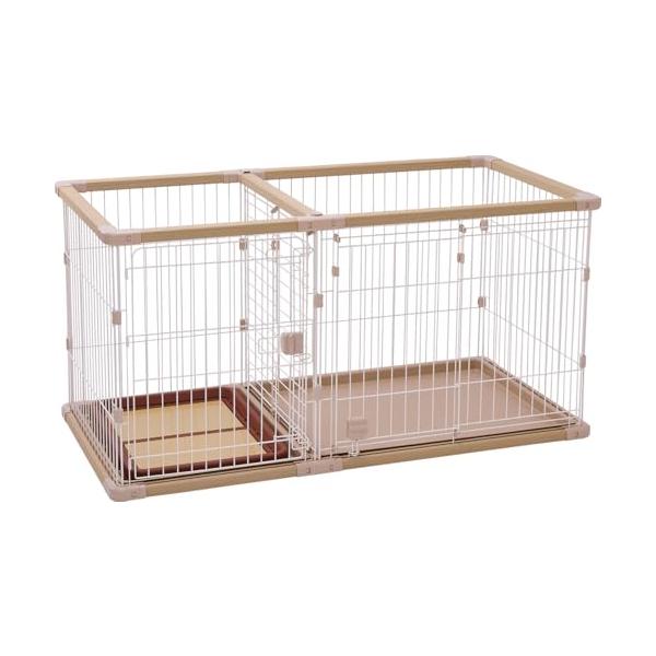 ベージュ/ワイド/W27670・Color:ベージュSize:ワイド・スペースを区切れるからトイレの場所を覚えやすい！組み替えることでトイレスペースと住居スペースの左右入れ替えが可能！工具不要で組み立てらくらく！・原材料　：　フェンス：鉄、...