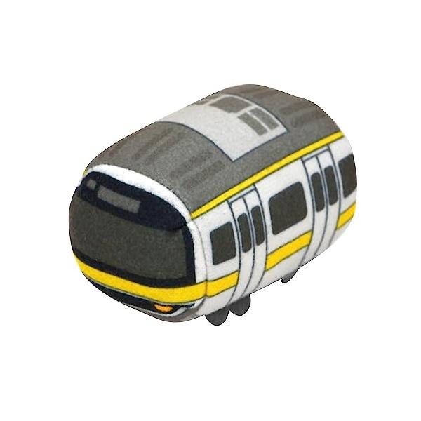 総武線イエロー/手のひらサイズ/TTD-001-6・Style:総武線・JR東日本商品化許諾済・人気の電車を手のひらサイズにしたお手玉型マスコット・転がしてもビーズの重みで元通り、ふわふわ感触で気持ちいい・重ねて並べたり、ループでつなげて遊...