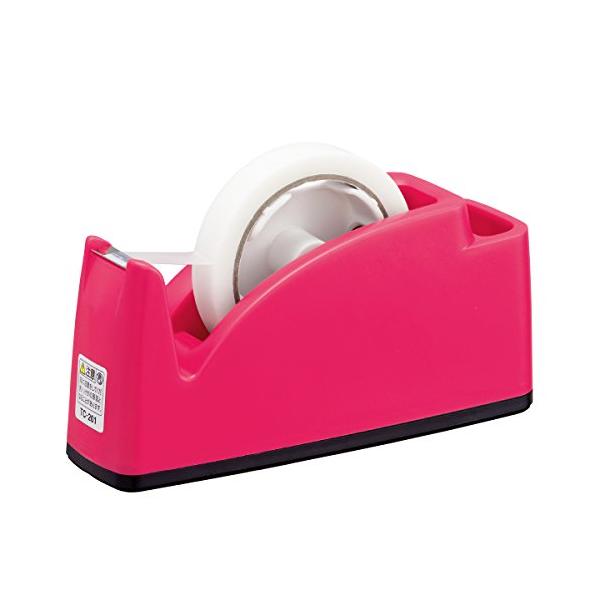 1個ピンク/-/TC-201 31-241・PatternName:単品・パッケージ個数:1・カラー:ピンク・外形寸法:W70×D212×H100mm / 質量:約1kg・使用テープ(巻芯径):1型(インチ)(25mm)・3型(インチ)(約...