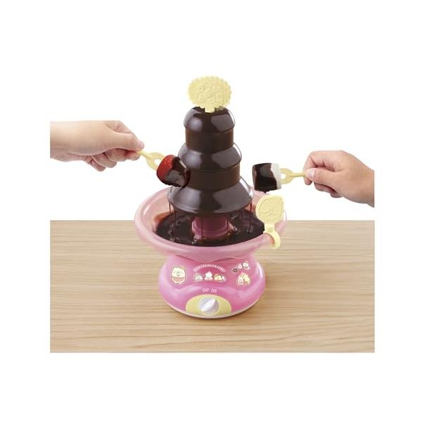 チョコファウンテン・Style:チョコファウンテン・おうちで楽しくチョコレートパーティー！・いつものお菓子が楽しくなっちゃう！・好きな具材で楽しもう！・対象年齢　8歳〜・単3電池3本使用