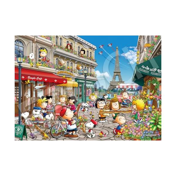 3000スモールピーススヌーピー イン パリ/-/21-401・Color:スヌーピー イン パリStyle:3000スモールピース・ピース数：3000・完成サイズ：73×102cm　対応パネルナンバー：20-T・3000ピースのジグソーパ...