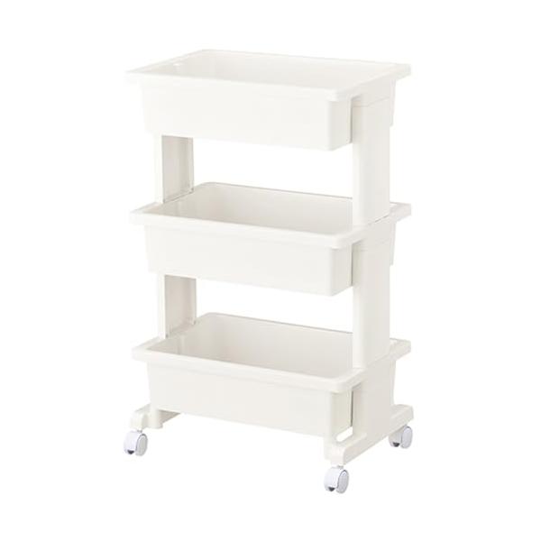 3)ボックスタイプホワイト/4)ボックスタイプ/1020729・Color:ホワイトPatternName:ボックスタイプ・パッケージ個数:1・リビング・キッチン・ランドリー・子供部屋・寝室など様々な場所で活躍するキャスター付きワゴン。・工...