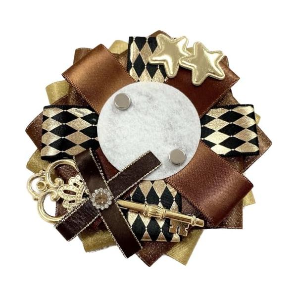 ブラウン/小/TGRS-1011・Color:ブラウン・マグネット痛ロゼットシリーズ・お好きな缶バッジを強力なマグネットで付けることができます。・裏面に安全ピンが付いているのでバッグに付けることもできます。・推奨缶バッジサイズ：57mm前後...