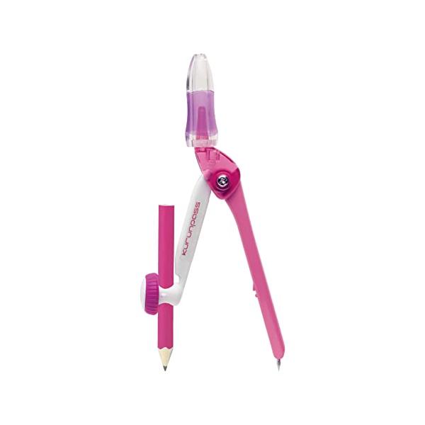 ピンク/-/SK-7119-P・Color:ピンク・パッケージ個数:1・にぎって・くるんと・まわすだけ！・超カンタンに円がかけるコンパス くるんパス！・落としても割れない、スリムなシリコンカバータイプ・スタンダードな鉛筆タイプ・主要材質：ダ...