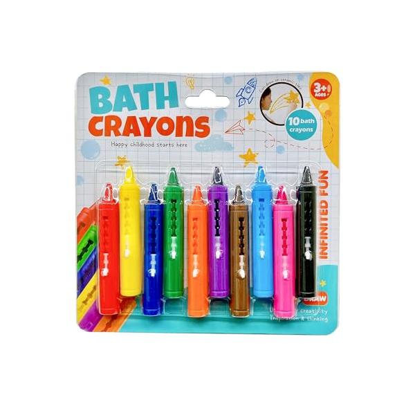 10色レインボー/10色/BATH-10C・Style:10色・お風呂の壁や浴そうにお絵かきができ、水で流して落とせる楽しいクレヨンです。・クレヨンはケースに入った繰り出し式なので濡れた手で持っても溶けたり、手に色がつきません。・10色セッ...