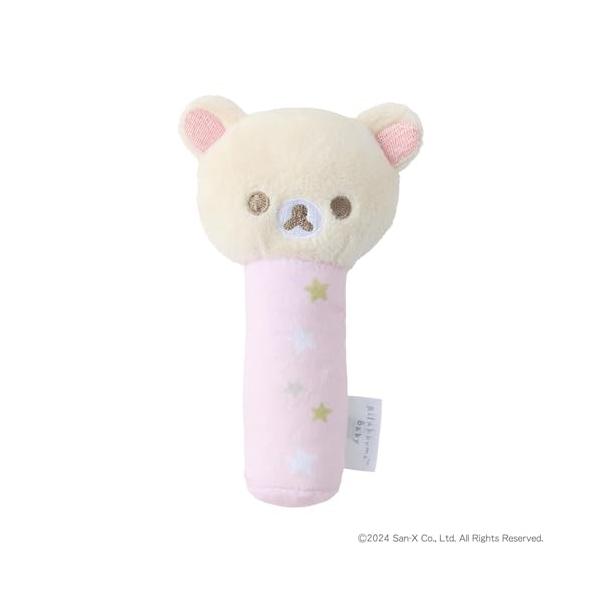 ピンク/-/-・Color:ピンク・にぎるとキュッキュ！かわいい音で赤ちゃんがごきげんに。 小さな手で握りやすいやさしい手ざわりのにぎにぎスティック。