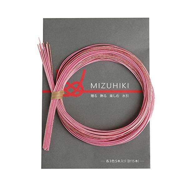 水引桜/90cm/PHC-100-5・Color:桜・■セット内容：水引３種類(90cm)×5本…計15本・リーフレット・■素材：和紙・■日本製