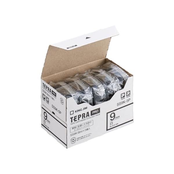 5個入(エコパック)ホワイト/9mm/SS9K-5P・Style:5個入(エコパック)PatternName:単品・パッケージ個数:1・(b)メーカー型番：(/b)SS9K-5P・文字色：黒・長さ：8m・エコパック5個入り
