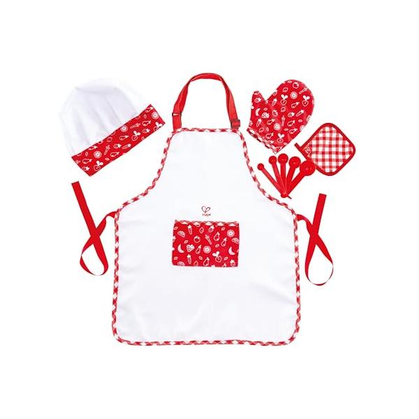 -/-/E3162・PatternName:おままごとエプロンセット・パッケージ個数:1・対象年齢:3才以上・小さなシェフにぴったりのおままごとエプロンセットです。エプロンに帽子、ミトンもつければすっかりシェフの気分。おままごと遊びが盛り上...