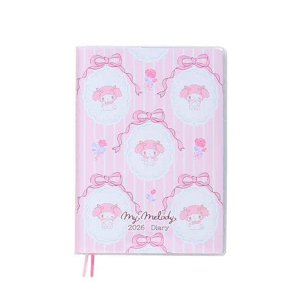 マイメロディ/-/623245・Color:マイメロディ・本体サイズ：約幅13.5×奥行1.3×高さ18.7cm。主な材料・原料：紙・10月はじまり。たっぷりの書き込みスペース。横罫タイプのウィークリー【編集内容】。カレンダー（2026年・...
