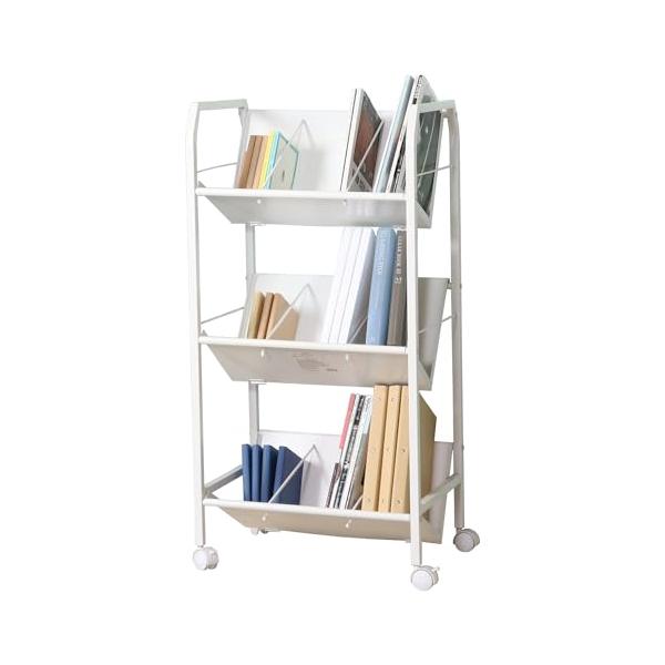 インダストリアルホワイト/3段/13310・Color:ホワイトSize:3段・パッケージ個数:1・ひとまとめに片付くシンプルワゴン・サイズ:幅55×奥行40×高さ112cm・本体重量:11kg・素材・材質:金属(鋼)・ナイロン・塗装:エポ...