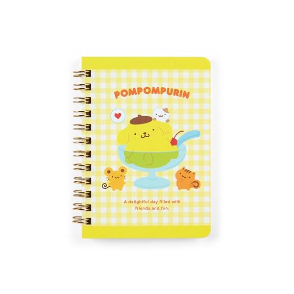 ポムポムプリン/-/091596・Color:ポムポムプリン・本体サイズ：約幅9.7×奥行1.3×高さ12.8cm。主な材料・原料：ナイロン、紙・ダブルリング。60シート。罫線7mm。・(C)1996 2024 SANRIO CO. LTD...