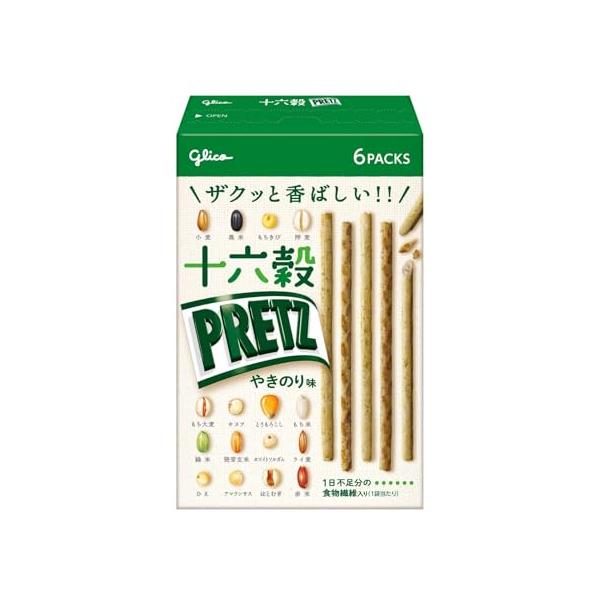 PatternName:【単品】やきのり味(1個)・パッケージ個数:1・原材料:十六穀ミックス粉（もち大麦、押麦、黒米、小麦たんぱく、はとむぎ、もちきび、もち米、とうもろこし、ひえ、発芽玄米、ライ麦、小麦全粒粉、アマランサス、キヌア、ホワイ...