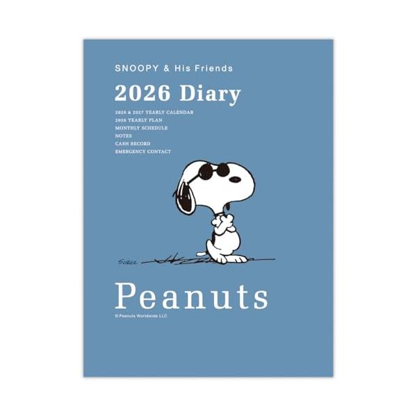 スモーキーブルー/A6/845735・Size:A6Color:スモーキーブルー・パッケージ個数:1・【サイズ】148×105mm・【仕様】本文72頁(4色印刷)、ペンホルダー、ポケット付き・【内容】2025年10月始まり・イヤーカレンダー...