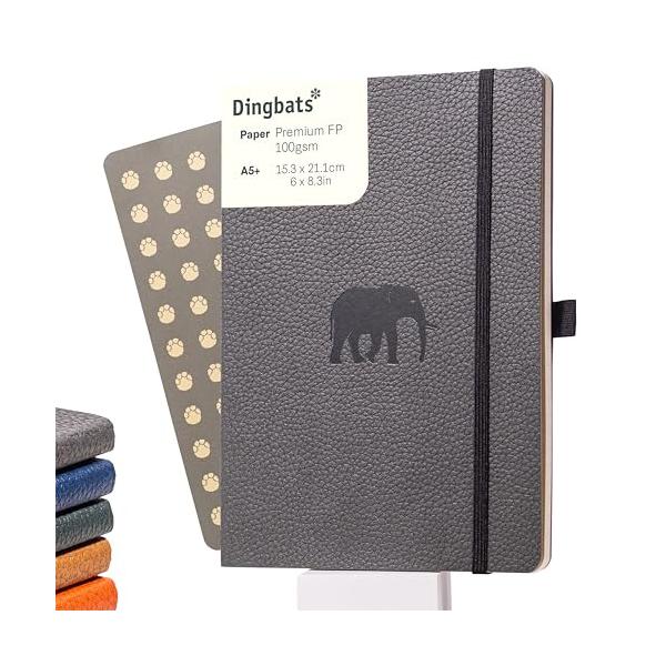 裏地付き(ソフトカバー)グレーエレファント/A5+ (6.0 x 8.3 in)/D5308GY・Color:グレーエレファントStyle:裏地付き(ソフトカバー)・パッケージ個数:1・贅沢のための手作り:クラス最高のフェイクレザーソフトカ...