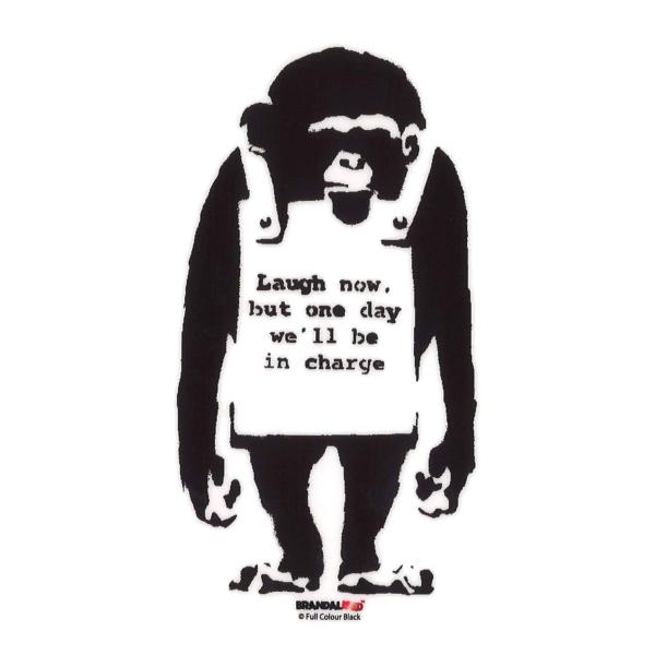 ・Full Colour Black社によるグラフィティアートプロジェクト・バンクシーの作品を忠実に再現した透明素材のステッカー・こちらの商品は耐水、耐光性のあるステッカーです・本体サイズ：約H17.9cm×W9.8cm　製造国：日本・BR...