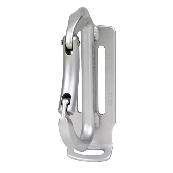 ・用途:ベルトに通して工具類の吊り下げ・仕様1:高強度、アルミ鋳造カラビナ・仕様2:湾曲ゲートで工具をカツンと吊り下げ可能・仕様3:落下防止コード取り付け可能・仕様4:50mm幅ベルト用