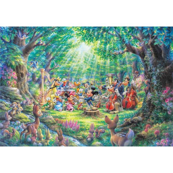 ・Disney・完成サイズ: 51x73.5cm・ミッキーとなかまたちの魅力的な新柄登場!!・やさしい音色が聞こえてくる、森の演奏会