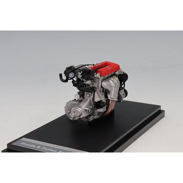 ホンダの初代シビックタイプR（EK9）に搭載されたB16B型エンジンを精巧に再現した1/18スケールモデル。　可変バルブ機構にVTECを搭載し、赤いヘッドカバーが特徴で、ホンダのエンジン技術の粋が詰まった名作として多くのファンを魅了してきました。