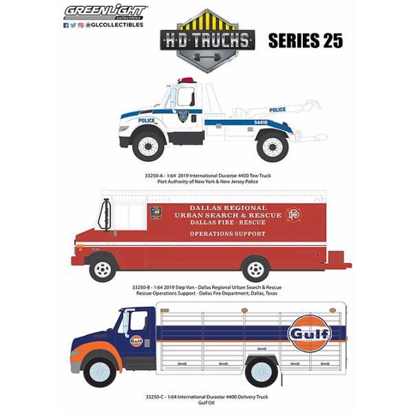 ●2019 International Durastar 4400 Tow Truck - Port Authority of New York &amp; New Jersey Police　　●2019 Step Van - Dalla...