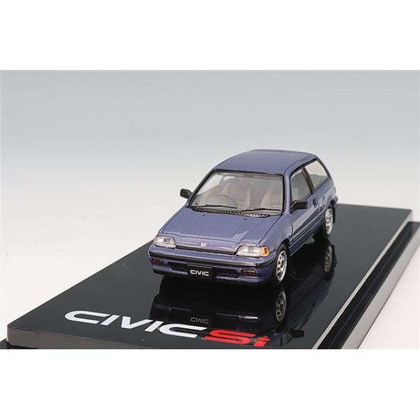 ホビージャパンの1/64ダイキャストシリーズ"HJ64"から"ホンダ シビック (AT) LATE VERSIONのノーマルホイール仕様の登場です。　製品にはクリアケースと台座が付属しますのでコレクションに最適です。