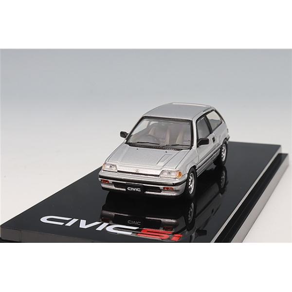 ホビージャパンの1/64ダイキャストシリーズ"HJ64"から"ホンダ シビック (AT) LATE VERSIONのノーマルホイール仕様の登場です。　製品にはクリアケースと台座が付属しますのでコレクションに最適です。