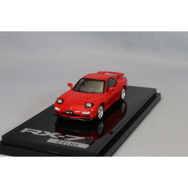 ■素材：ダイキャスト(亜鉛合金） / ABS　アンフィニ RX-7 (FD3S) TYPE RSのご案内です。製品にはクリアケースとプラスチック製の台座が付属しますのでコレクションに最適です。