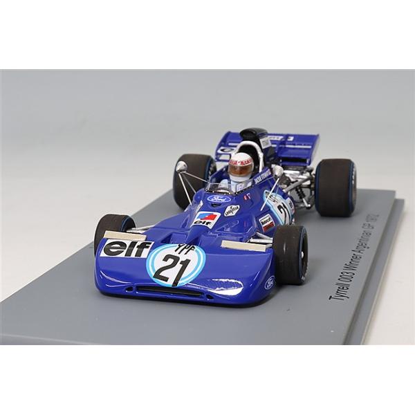 1971年の第2戦スペインGPから投入されたティレル003。デビューウインを含む6勝を挙げ、この年のワールドチャンピオンを獲得しました。その実力は1972年になっても衰えず4勝を上げましたが、ロータスの最新マシン72の後塵を拝し、ワールドチ...