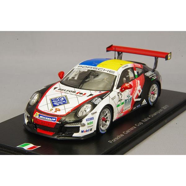 スパーク ナショナルモデル 1/43 ポルシェ 911 GT3 Cup 2017 ポルシェ カレラ カップ イタリア チャンピオン #12 A.Rovera