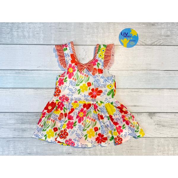 水着 80cm 90cm 95cm 100cm 110cm 120cm キッズ 女の子 子供服 ワンピース ベビー 2WAY プール 夏 海 無地 日焼け こども スイムワンピース ...