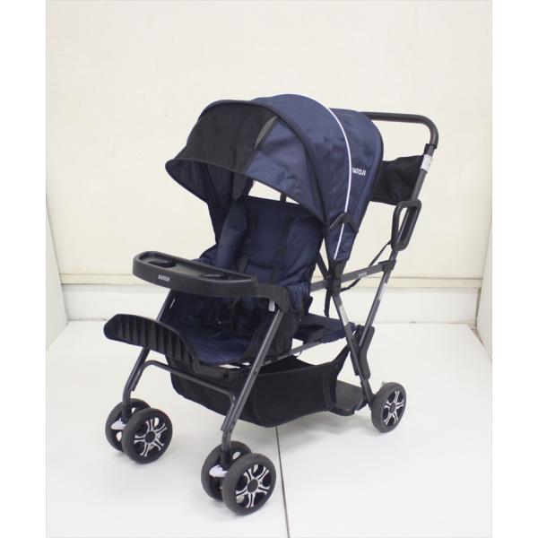 送料無料 美品 ベビーカー 二人でゴー ネイビー 別売リアシート・レインカバー付 カトージ 前席生後4ヶ月〜 リアシート生後6ヶ月〜 2人乗りベビーカー クリーニング済み C047502本商品の詳細は、下記の商品説明欄をご覧くださいませ。