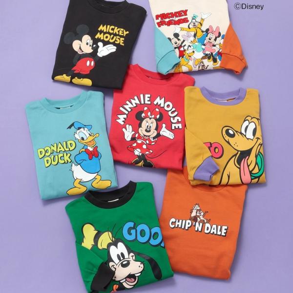 トレーナー スウェット スエット 裏毛 ディズニー ミッキーマウス ミニーマウス ドナルドダック グーフィー プルート チップ デール 暖かい 子供服 キッズ 男の子 女の子 カジュアル お洒落 オシャレ かわいい 可愛い 普段着 デイリー...