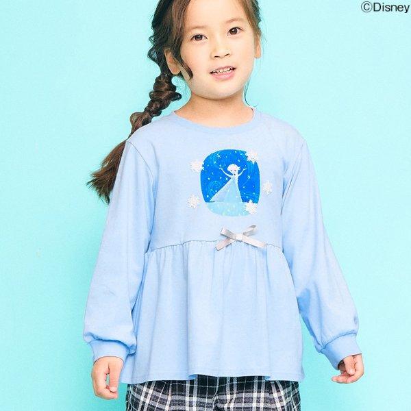 長袖 Tシャツ ロンT ロングスリーブ ロゴ トップス シンプル ディズニー アナと雪の女王 エルサ アナ プリンセス 子供服 キッズ コラボ ハロウィン 仮装 お姫様 カジュアル お洒落 オシャレ かっこいい かわいい 可愛い 普段着 デ...