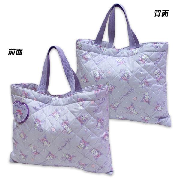 レッスンバッグ キルトバッグ キルトレッスンバッグ 手提げバッグ 上靴 体操服 お稽古バッグ クロミ kuromi サンリオ Sanrio最新柄のキルトレッスンバッグになります。外側には、めくれるお名前ワッペンもついてますよ♪【サイズ】約H...