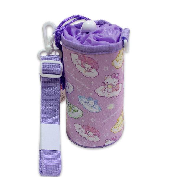 ペットボトルケース ペットボトルカバー ケース カバー ペットボトルホルダー 水筒カバー 保冷 保温 サンリオキャラクターズ Sanrio charactersペットボトルホルダーになります。肩掛けショルダー紐はお子様の成長に合わせて調節可...