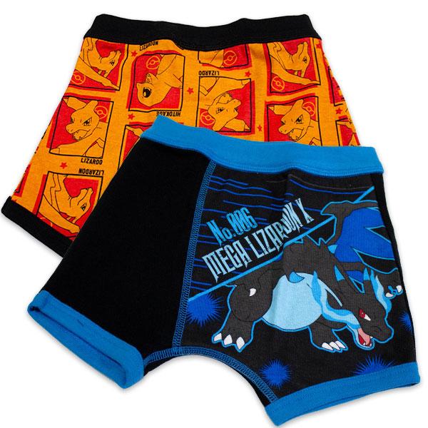 ブリーフ ボクサーパンツ 子供服パンツ 男の子 キッズインナー 子供肌着 子供パンツ キッズパンツ ピカチュウ メガ リザードンX ポケモン Pocket Monsters最新柄のボクサーブリーフ2枚組になります。内ももにフィットして動きや...