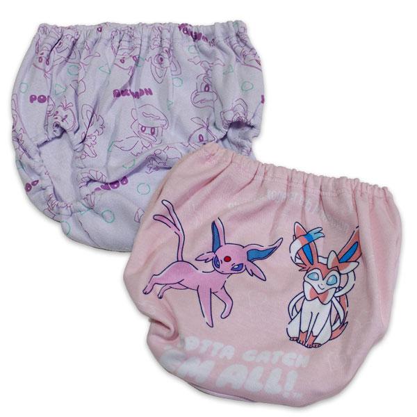 ショーツ パンツ 子供服パンツ 女の子 キッズインナー 子供肌着 子供パンツ キッズパンツ エーフィ ニンフィア ポケモン Pocket Monsters最新柄のカラーショーツ2枚組になります。1枚目はバックプリントで2枚目は総柄になってお...
